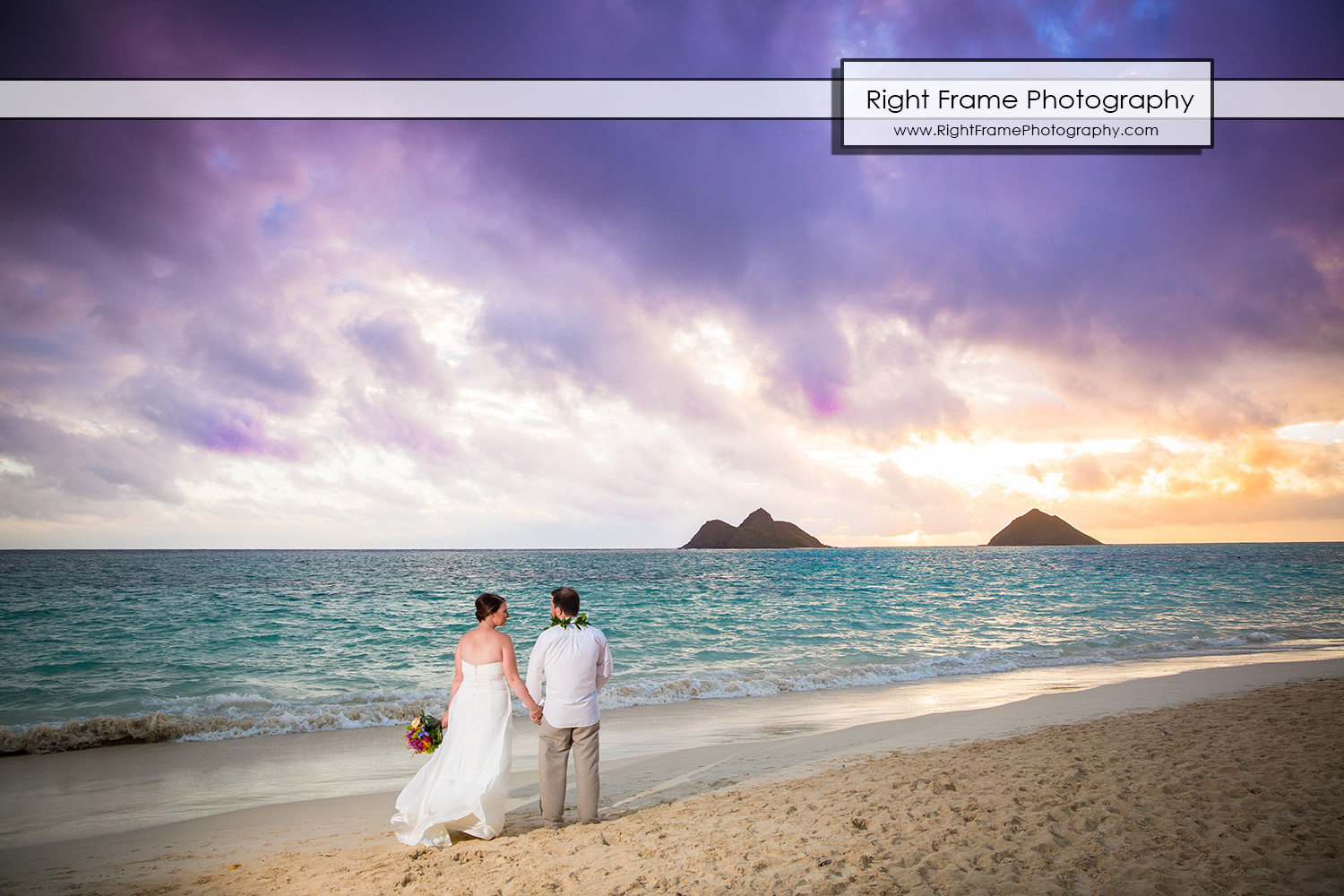 Sunrise Wedding at Lanikai Beach Oahu Hawaii by RIGHT FRAME PHOTOGRAPHY Sunrise Wedding at Lanikai Beach Oahu Hawaii by RIGHT FRAME PHOTOGRAPHY