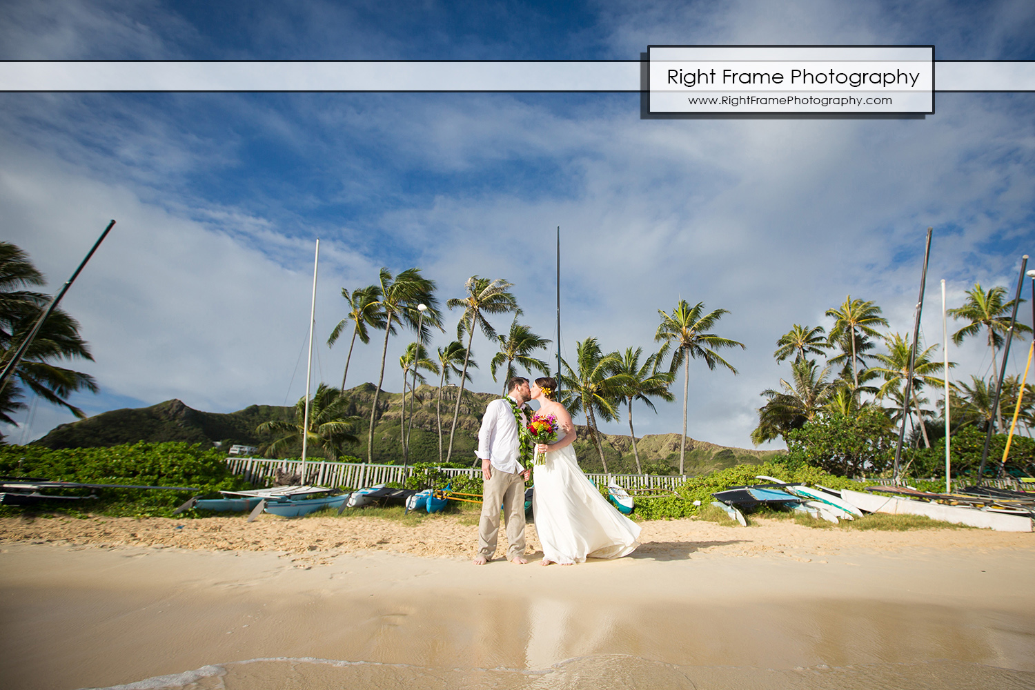 Sunrise Wedding at Lanikai Beach Oahu Hawaii by RIGHT FRAME PHOTOGRAPHY Sunrise Wedding at Lanikai Beach Oahu Hawaii by RIGHT FRAME PHOTOGRAPHY
