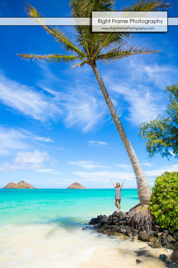 Hawaii Senior Portrait Session LANIKAI BEACH by RIGHT FRAME PHOTOGRAPHY