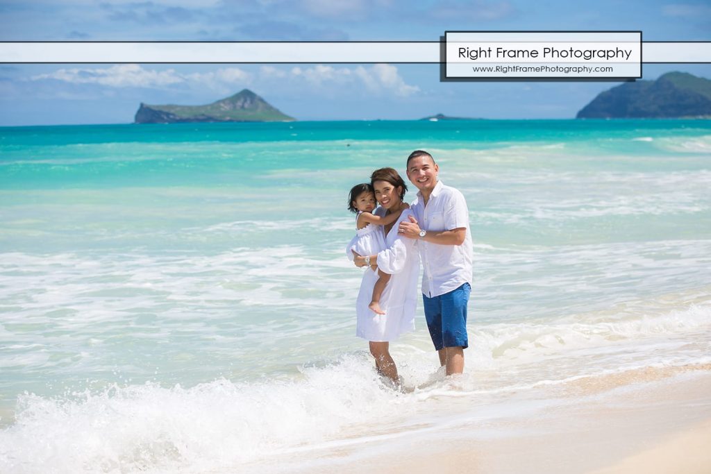 Oahu Family Portrait - Bellows Beach, Hawaii by RIGHT FRAME PHOTOGRAPHY